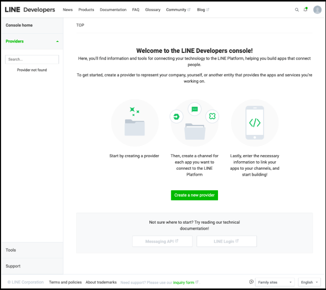 วิธีการสมัครใช้งาน LINE Developer